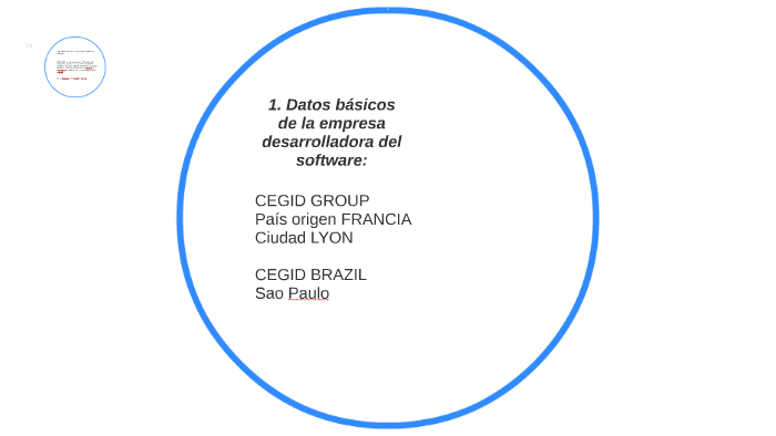 1. Datos básicos de la empresa desarrolladora del software: by Ivan ...