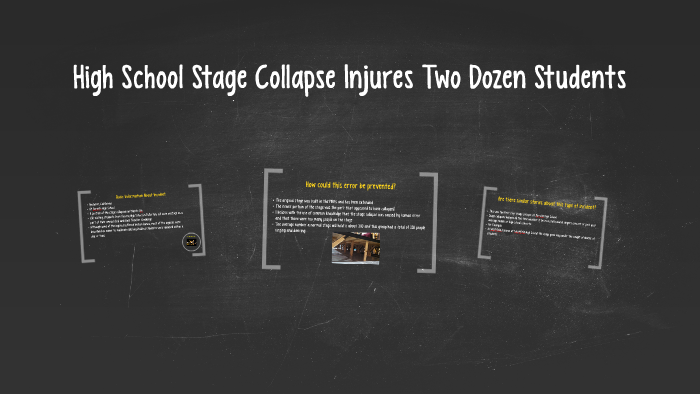 High School Stage Collapse Injures Two Dozen Students by Kailei Justiss ...