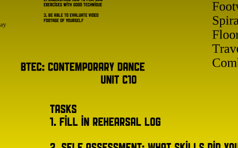 BTEC DANCE - CONTEMPORARY DANCE UNIT by amy greaves on Prezi