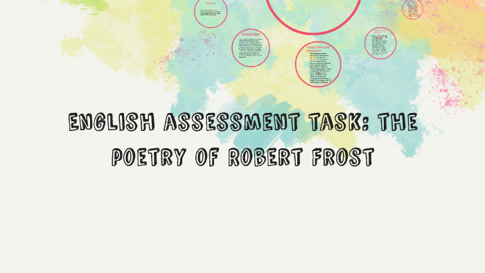 English assessment task: the poetry of Robert Frost by Matthew ...