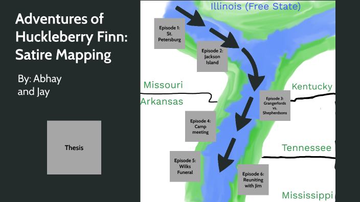 Huckleberry Finn Satire Map by Abhay Gopal on Prezi