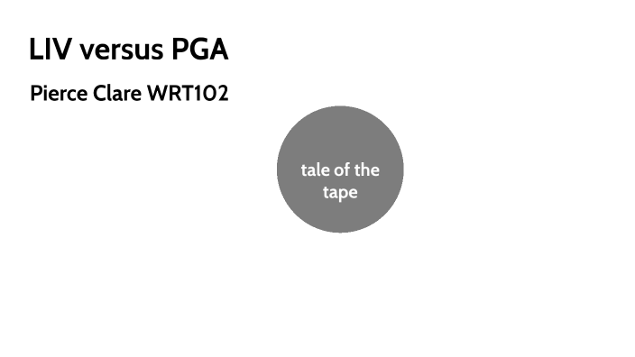LIV versus PGA by pierce Clare on Prezi