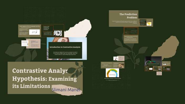 Deconstructing the Contrastive Analysis Hypothesis: Examining its ...