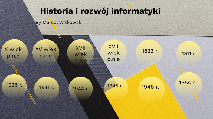 Historia i rozwój informatyki by Marcel Witkowski on Prezi