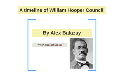 A timeline of William Hooper Councill by Alex Balazsy on Prezi