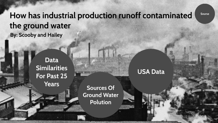 How has industrial production runoff contamination of ground water by ...