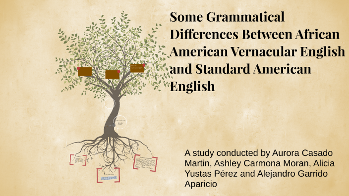 Some Grammatical Differences Between African American Vernacular ...