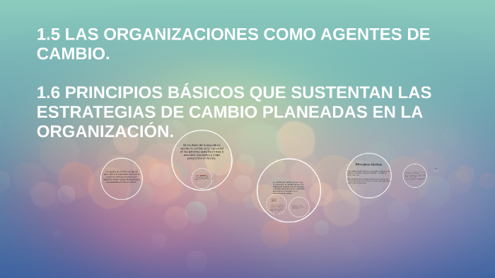 1.5 LAS ORGANIZACIONES COMO AGENTES DE CAMBIO. by Carlos Bocanegra on Prezi