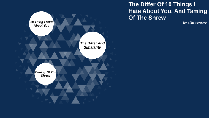 differ of 10 things I hate and taming of the shrew by ollie savoury on ...