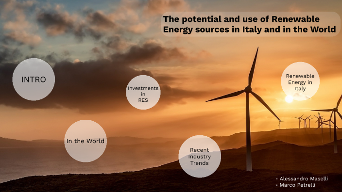 The potential and use of renewable energy sources in Italy and in the ...