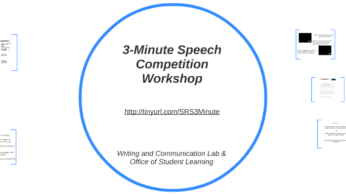 SRS 3-Minute Speech Competition Workshop by jesse Priest