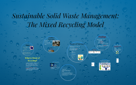 Sustainable Solid Waste Management: The Mixed Recycling Mode by Gene Ginn