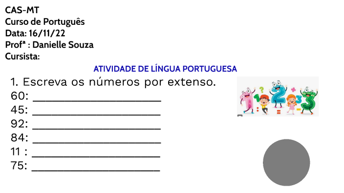 EXERCÍCIOS SOBRE NÚMEROS by Danielle Ramos on Prezi