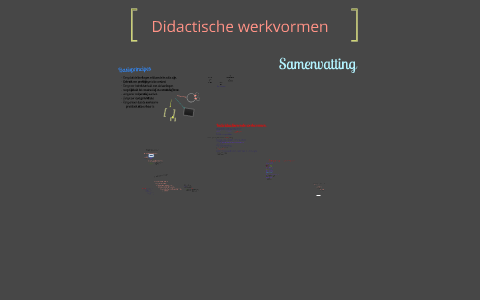 H6 Didactische Werkvormen by Tim Steenbeke on Prezi