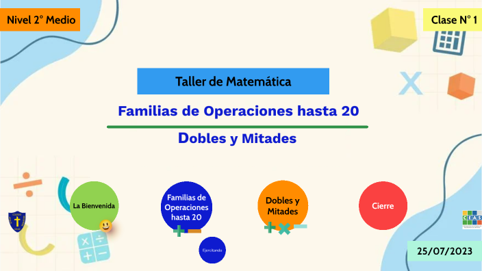 Taller Matemática-2° Medio-Clase 1-Familias de Operaciones hasta 20 ...