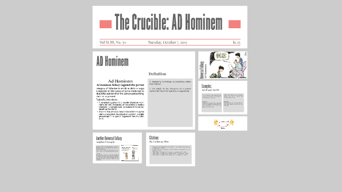 The Crucible: AD Hominem by