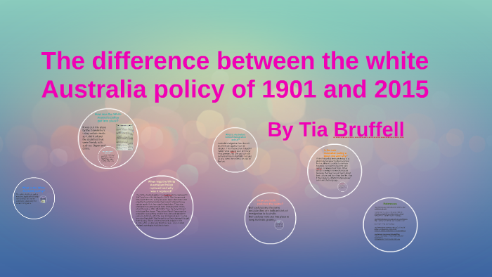 The difference between the white Australian policy of 1901 a by Tia ...