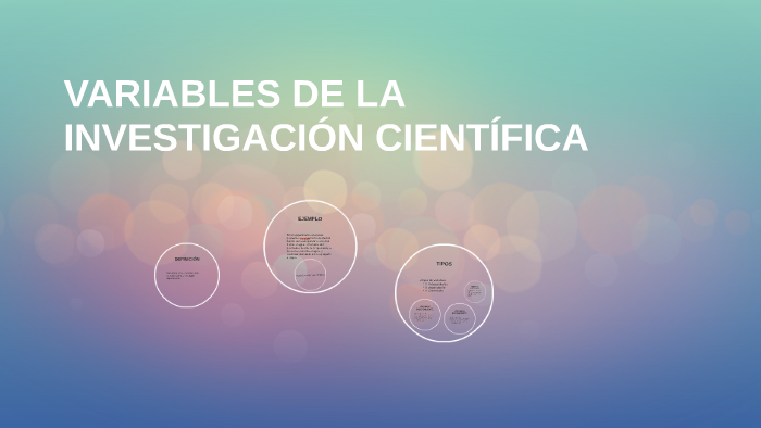 VARIABLES DE LA INVESTIGACIÓN CIENTÍFICA by Andrés Cabrera on Prezi