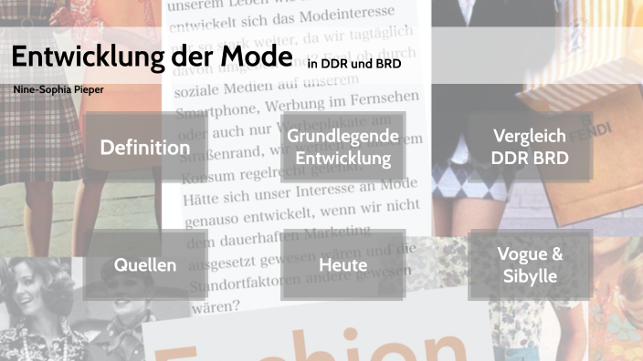 Entwicklung der Mode by Nine Pieper on Prezi