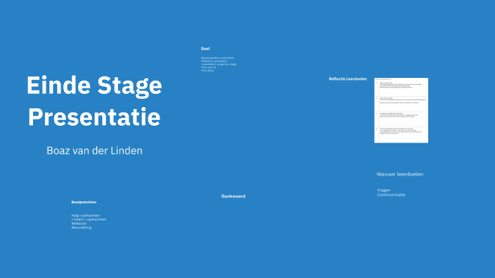 Einde Stage Presentatie by boaz vanderlinden on Prezi