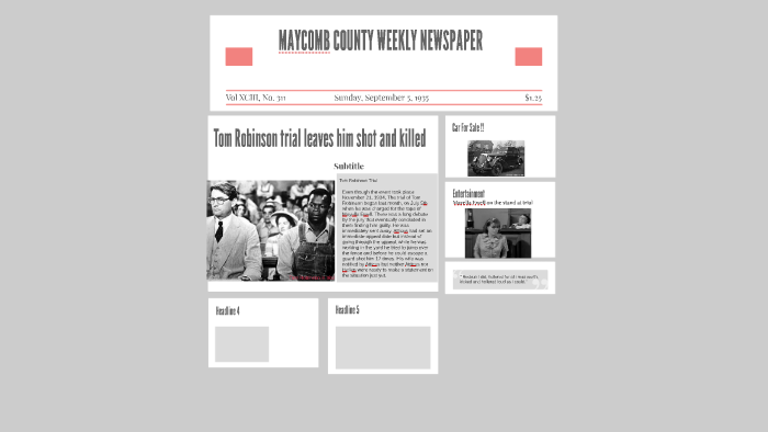 MAYCOMB COUNTY WEEKLY NEWSPAPER by nakeila hopkinson on Prezi