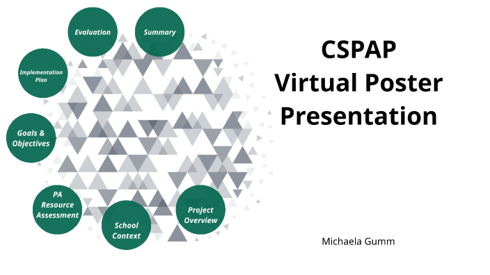CSPAP Virtual Poster Presentation by Michaela Gumm on Prezi