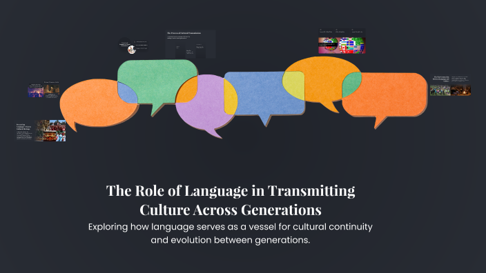 The Role of Language in Transmitting Culture Across Generations by ...