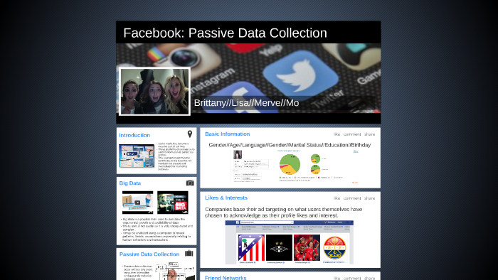 Facebook: Passive Data Collection by Brittany Gibson on Prezi