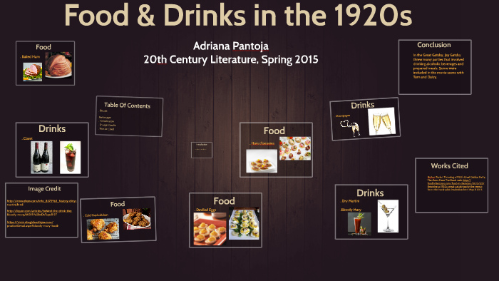 Food & Drinks in the 1920s by Adriana Pantoja