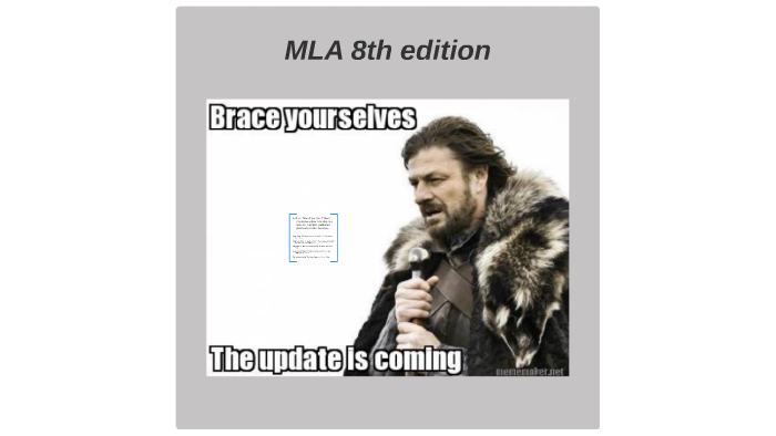 MLA 8th edition by Jenifer Paquette