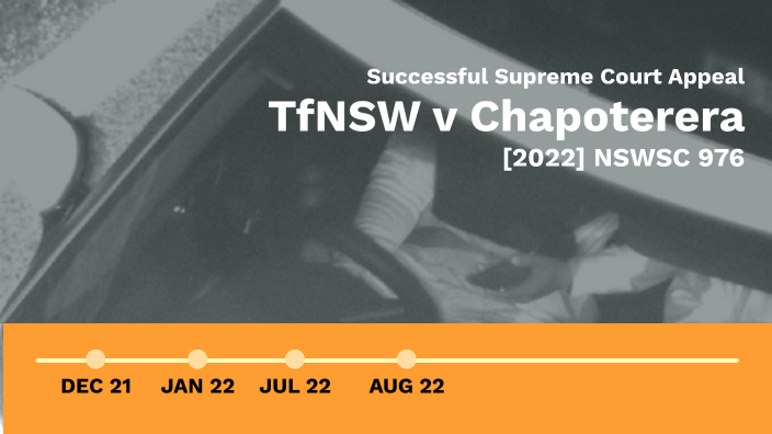 TfNSW v Chapoterera by Albert Khoury on Prezi