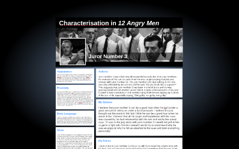 12 Angry Men Characterisation Task Juror Number 3 by Alex Schild on Prezi