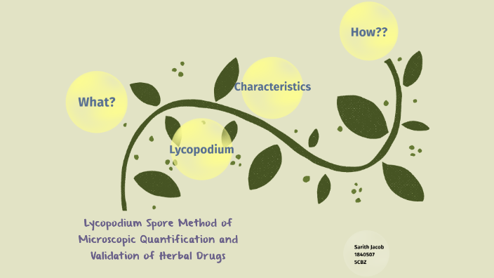 Lycopodium Spore Method by SARITH JACOB 1840507 on Prezi