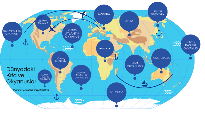 Dünyadaki Kıta ve Okyanuslar by Mustafa Furkan Çelikmez on Prezi