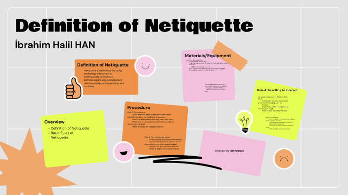 Definition of Netiquette by ibrahim halil han on Prezi