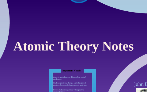 Atomic Theory Notes by Karin Montemayor on Prezi