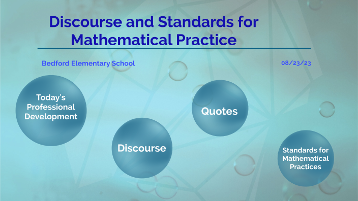 Discourse and Standards for Mathematical Practices by Tricia George on ...