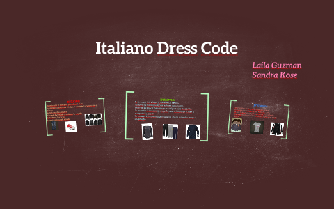 Italiano Dress Code by Sandra Kose on Prezi