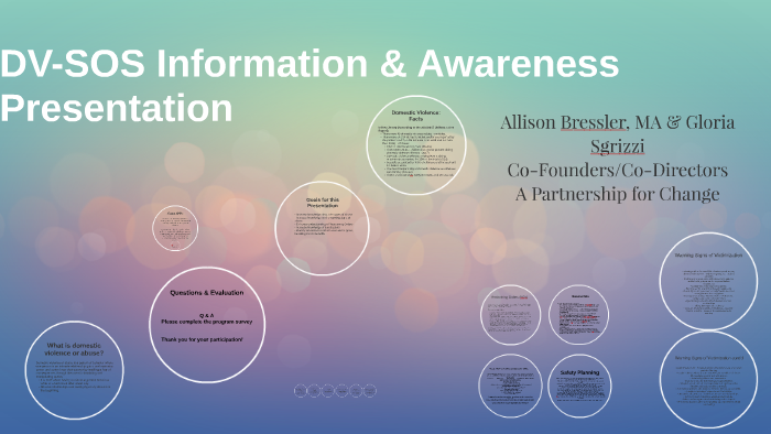 DV-SOS Information & Awareness Presentation by Joe Mondi