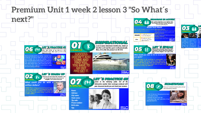 Premium Unit 1 week 2 lesson 3 "So What´s next?" by Alfredo Carrera on ...