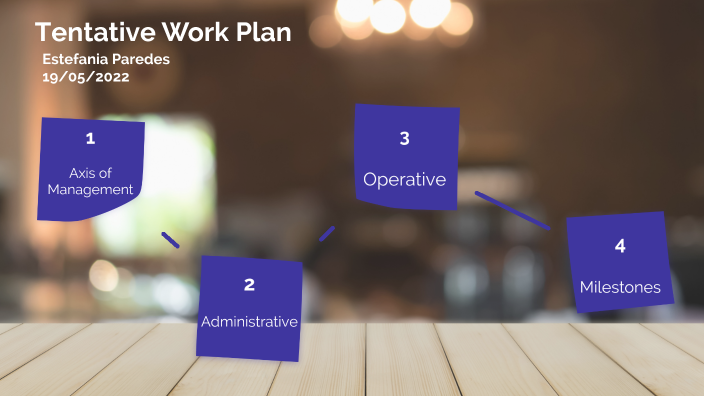Tentative Work Plan by Estefania Paredes on Prezi