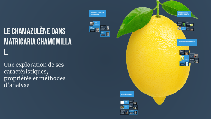 Le Chamazulène dans Matricaria chamomilla L. by salma bouchrayi on Prezi