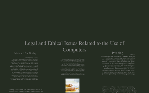 Legal and Ethical Issues Related to the Use of Computers by jafar khan ...