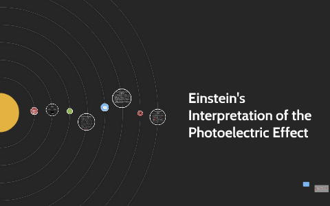Einstein's Interpretation of the Photoelectric Effect by Sydney Martin ...