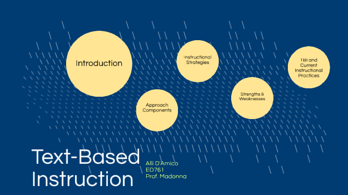 Text Based Instruction By Alli D Amico