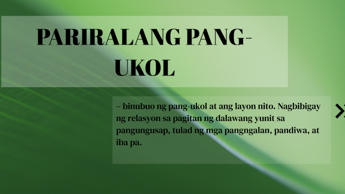 pariralang pang ukol by Jhoan Gallur on Prezi