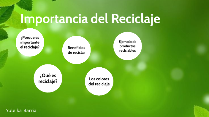 Importancia del Reciclaje by Yuleika Barría on Prezi
