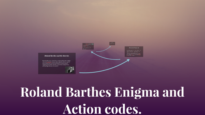 Roland Barthes Enigma and Action codes. by teegan mulqueen on Prezi