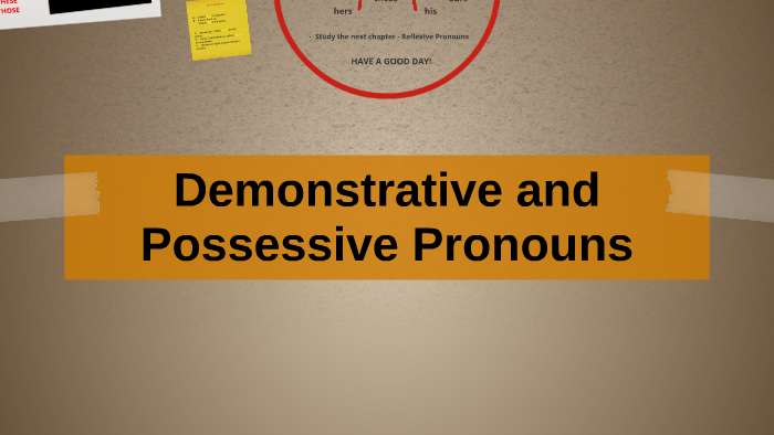 Demonstrative and Possessive Pronouns by Miann Heeren on Prezi