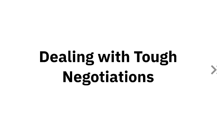 Tough Negotiation by tito v on Prezi